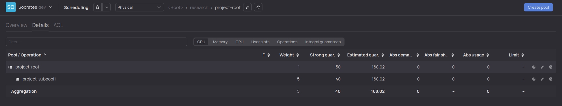 Managing compute pools | YTsaurus